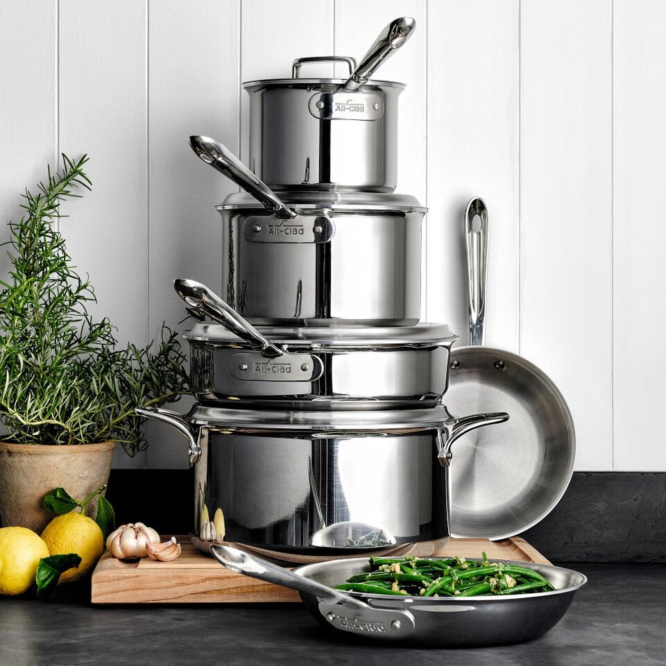 All-Clad D5® Stainless Steel 10-Piece Cookware Set | Williams Sonoma ...
