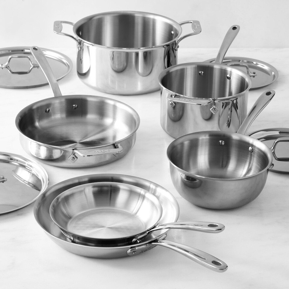 All-Clad G5 Graphite Core Stainless Steel 10-Piece Cookware Set ...