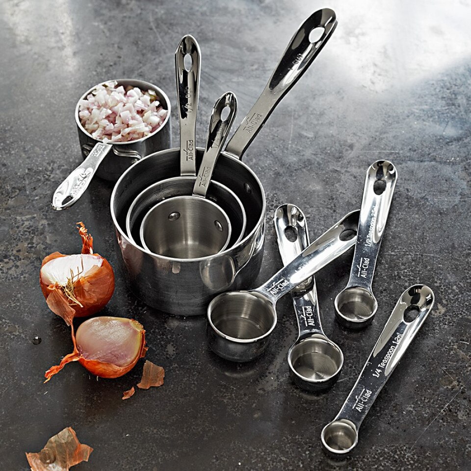 All-Clad Stainless Steel Measuring Cups & Spoons - Williams Sonoma ...