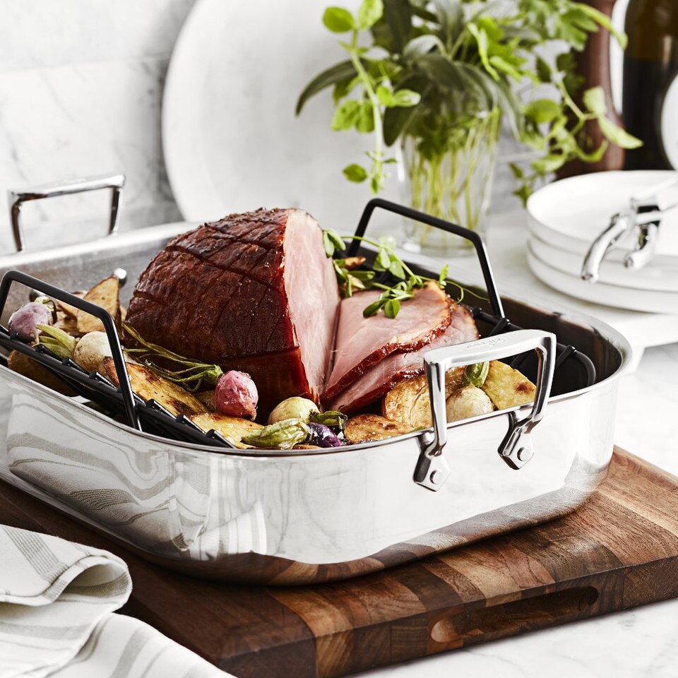 All-Clad Stainless-Steel Roaster with Rack - Williams Sonoma Australia