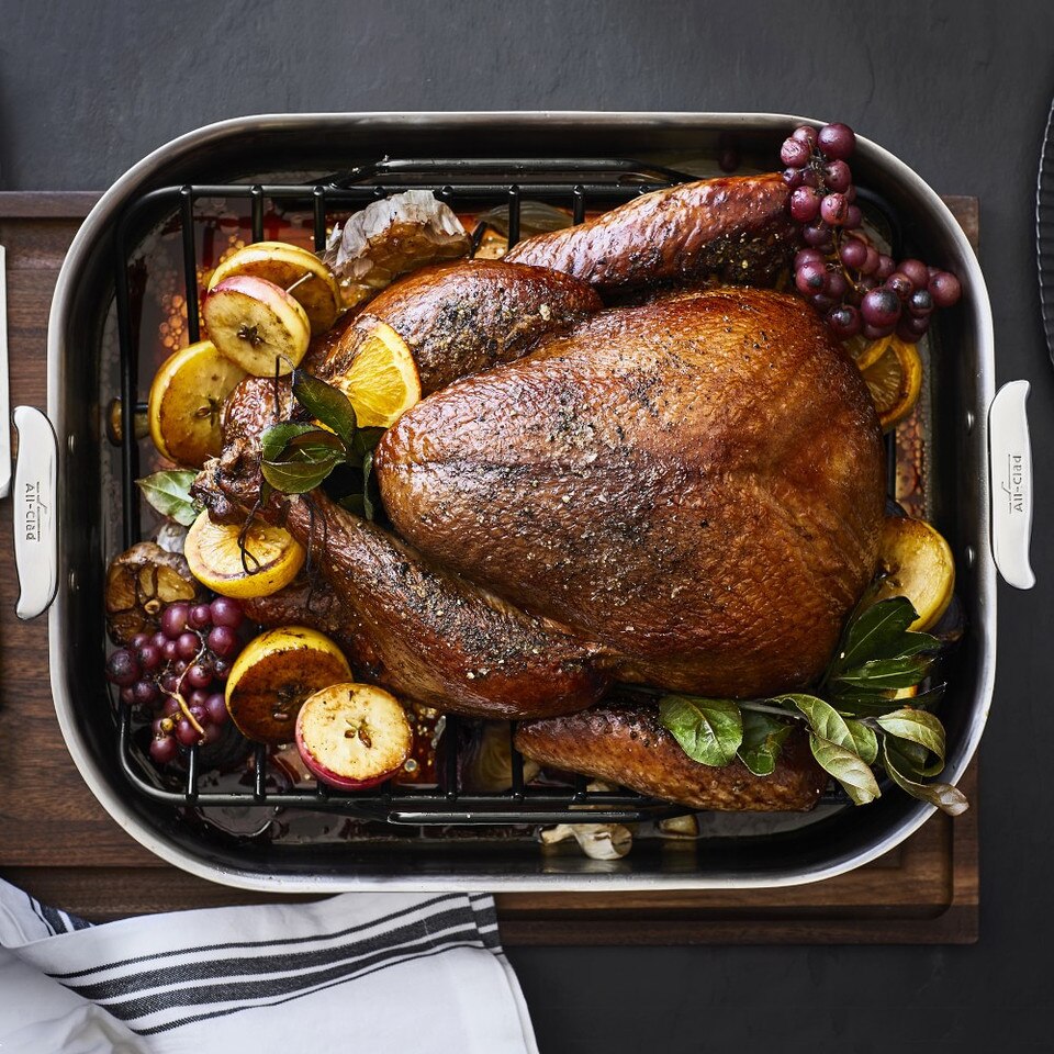 All-Clad Stainless-Steel Roaster with Rack - Williams Sonoma Australia