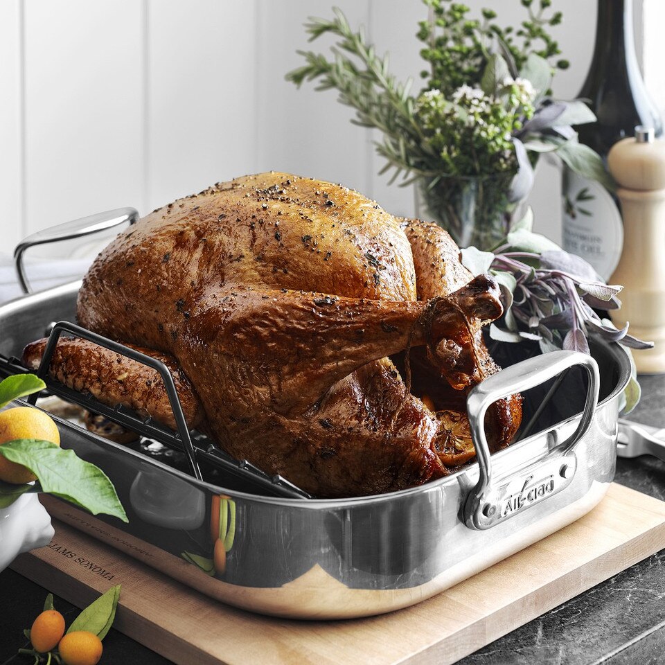 All-Clad Stainless-Steel Roaster with Rack - Williams Sonoma Australia
