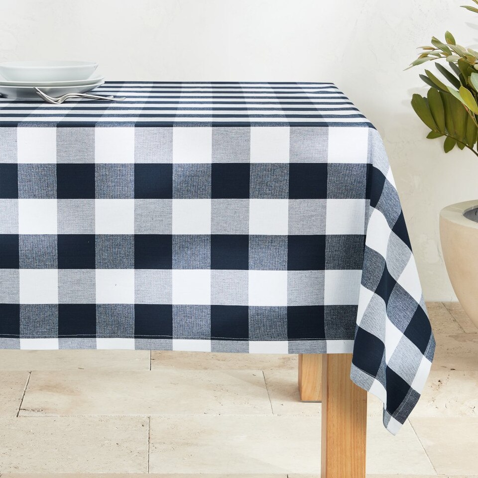 Buffalo Check Oilcloth Outdoor Tablecloth | Williams Sonoma Australia