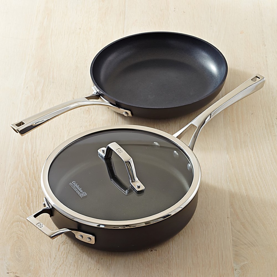 Calphalon Elite Nonstick 3-Piece Frying Pan & Saute Pan Set | Williams ...