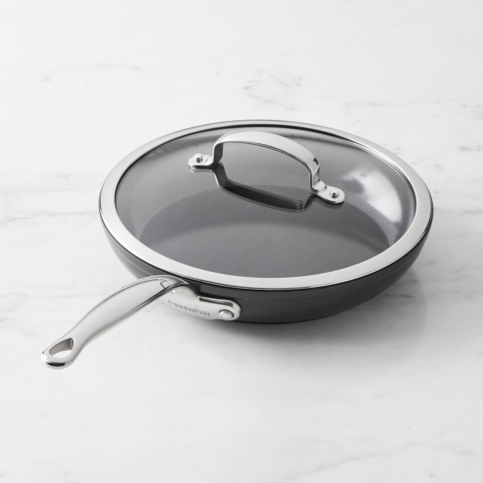 GreenPan™ Premiere Hard Anodised Ceramic Non-Stick Covered Frying Pan ...