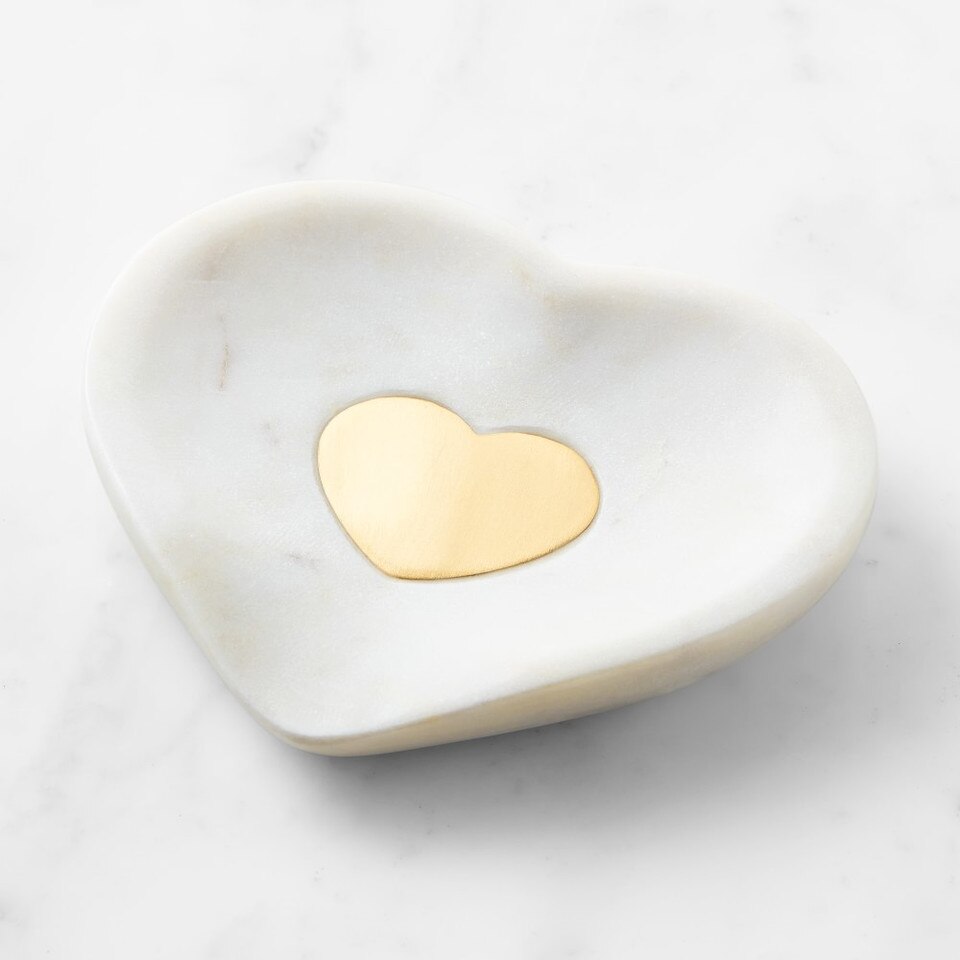 Heart Spoon Rest, Marble and Brass | Williams Sonoma Australia