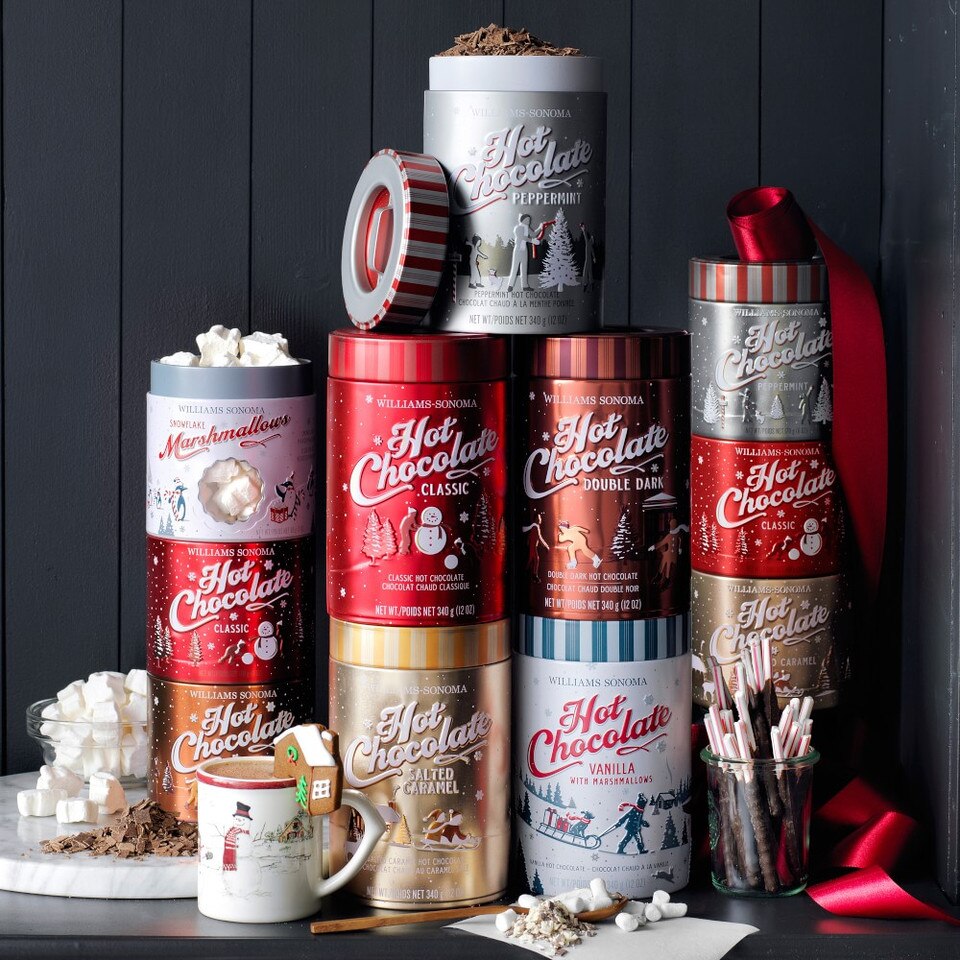 Classic & Double Dark Hot Chocolate Sampler with Marshmallows ...