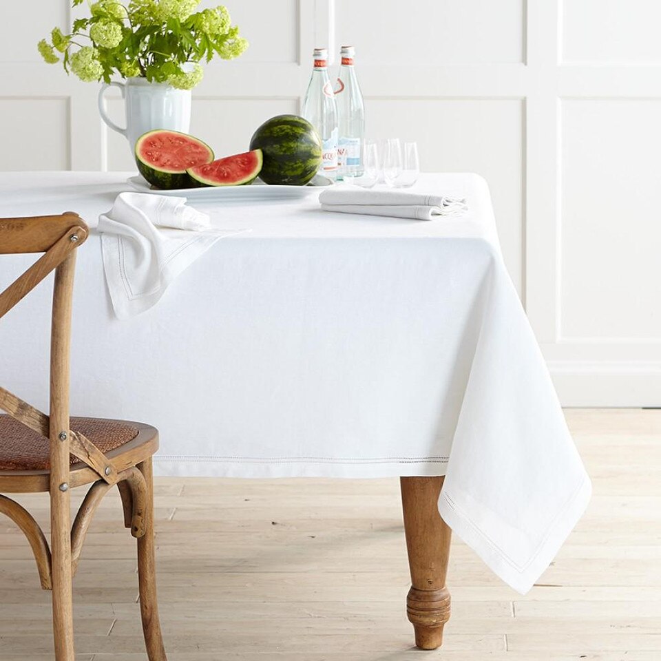 Linen Double Hemstitch Tablecloth - Williams Sonoma Australia
