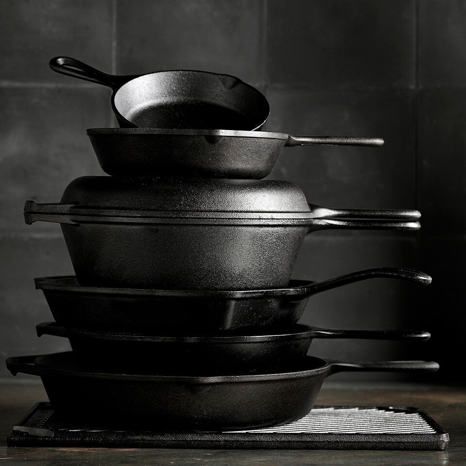 Lodge Cast-Iron Covered Deep Skillet - Williams Sonoma Australia