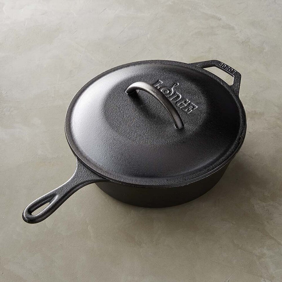 Lodge Cast-Iron Covered Deep Skillet - Williams Sonoma Australia