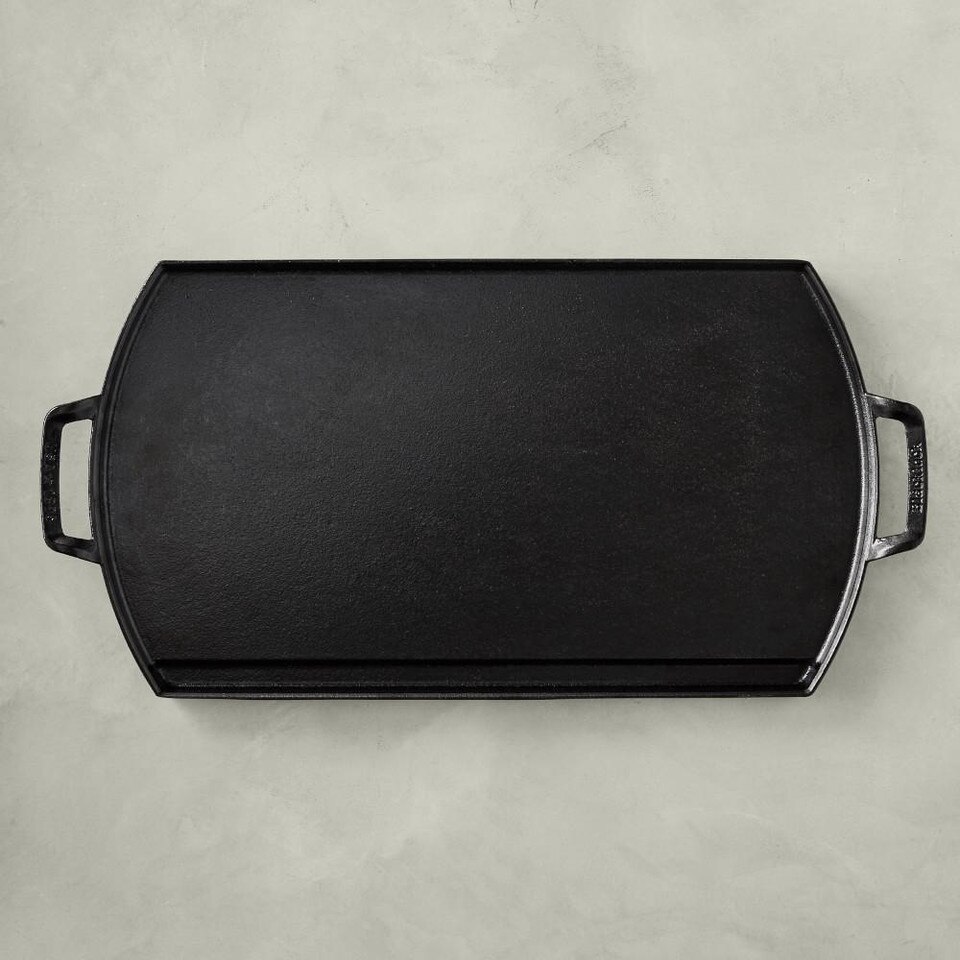 Lodge Blacklock Triple-Seasoned Cast Iron Double Burner Griddle ...