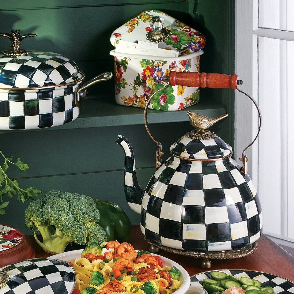 MacKenzie-Childs Courtly Check Tea Kettle | Williams Sonoma Australia