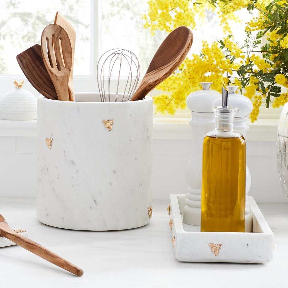 Marble Honeycomb Utensil Holder | Williams Sonoma AU