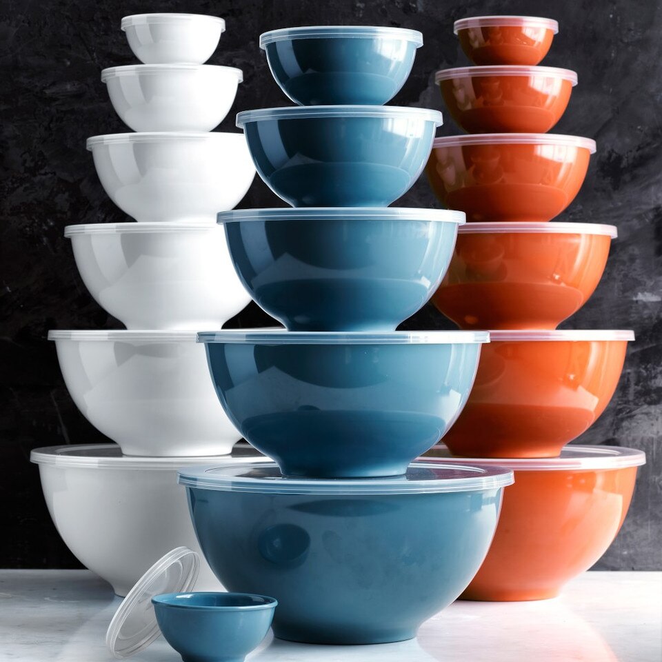 Melamine Mixing Bowls with Lid, Set of 6, White - Williams Sonoma Australia