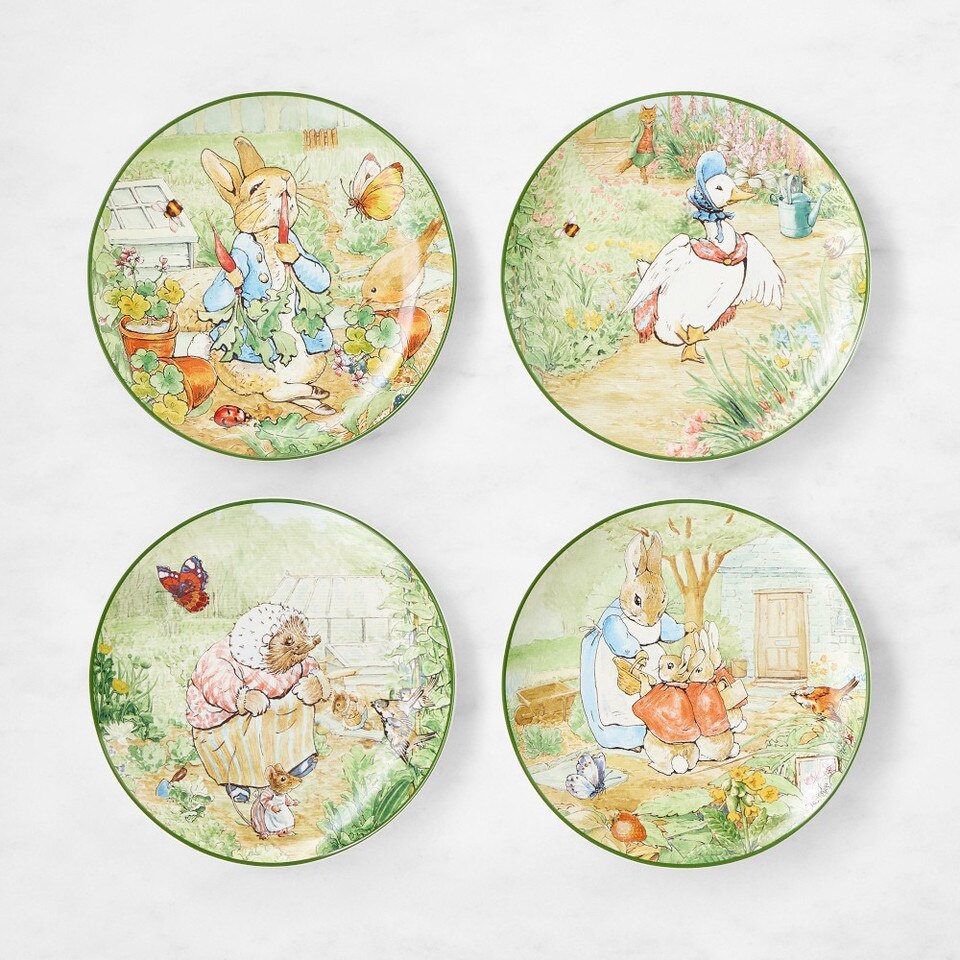 Peter Rabbit™ Mixed Salad Plates, Set of 4 - Williams Sonoma AU