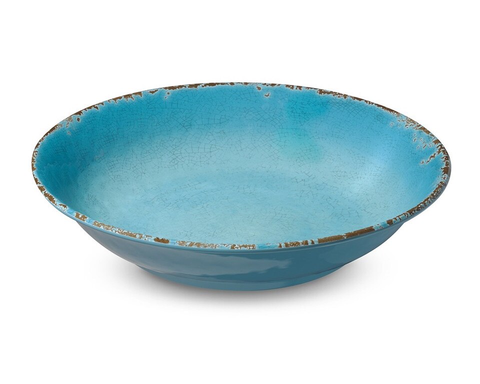 Rustic Melamine Serving Bowl, Turquoise - Williams Sonoma Australia