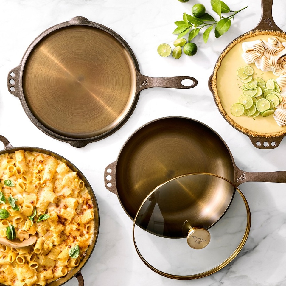 Smithey Seasoned Cast Iron Classic Skillet, Set of 2 | Williams Sonoma ...