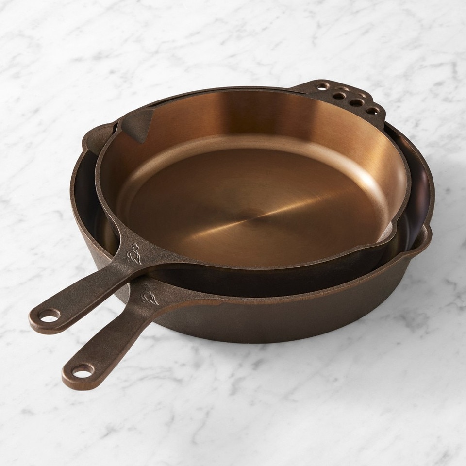 Smithey Seasoned Cast Iron Classic Skillet, Set of 2 | Williams Sonoma ...