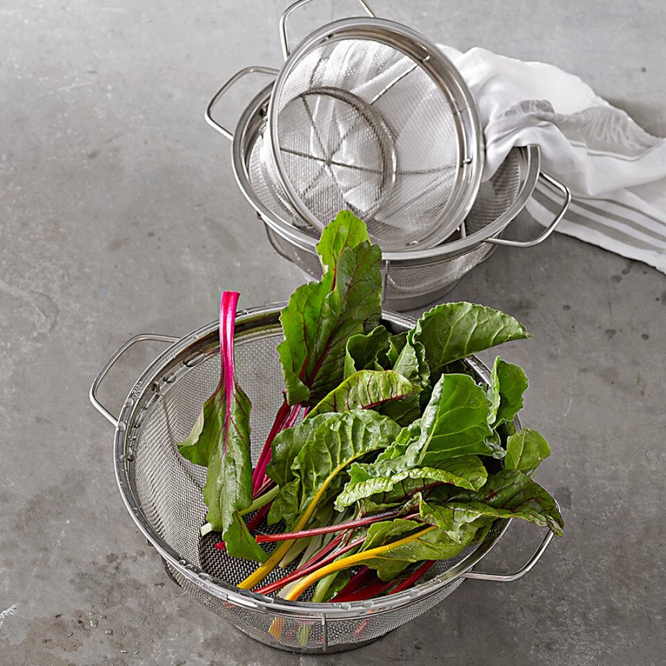 Stainless Steel 3-Piece Mesh Colander Set | Williams Sonoma Australia