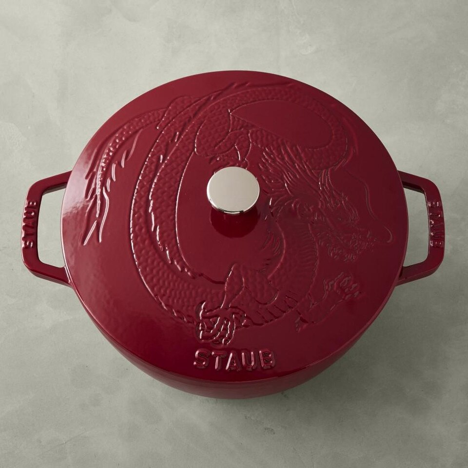 Staub Cast Iron Essential French Oven, Dragon Design | Williams Sonoma AU