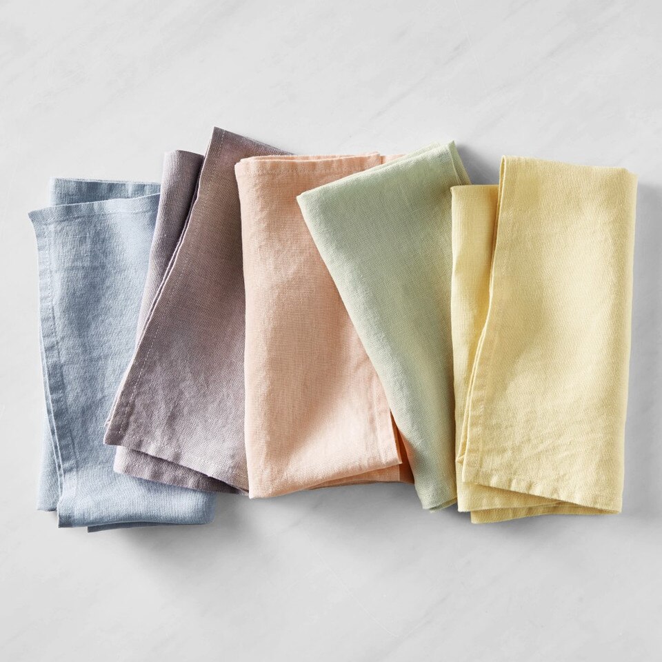 Italian Washed Linen Napkins, Set of 4 - Williams Sonoma Australia