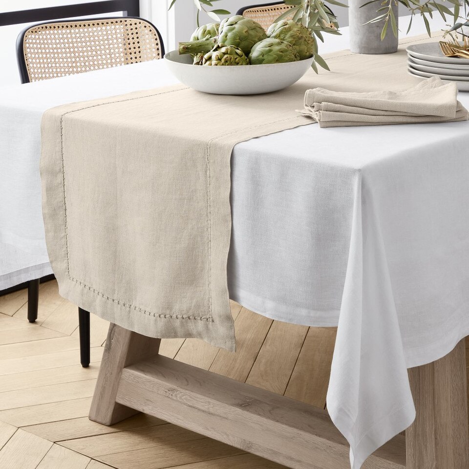 Italian Washed Linen Table Runner - Williams Sonoma Australia