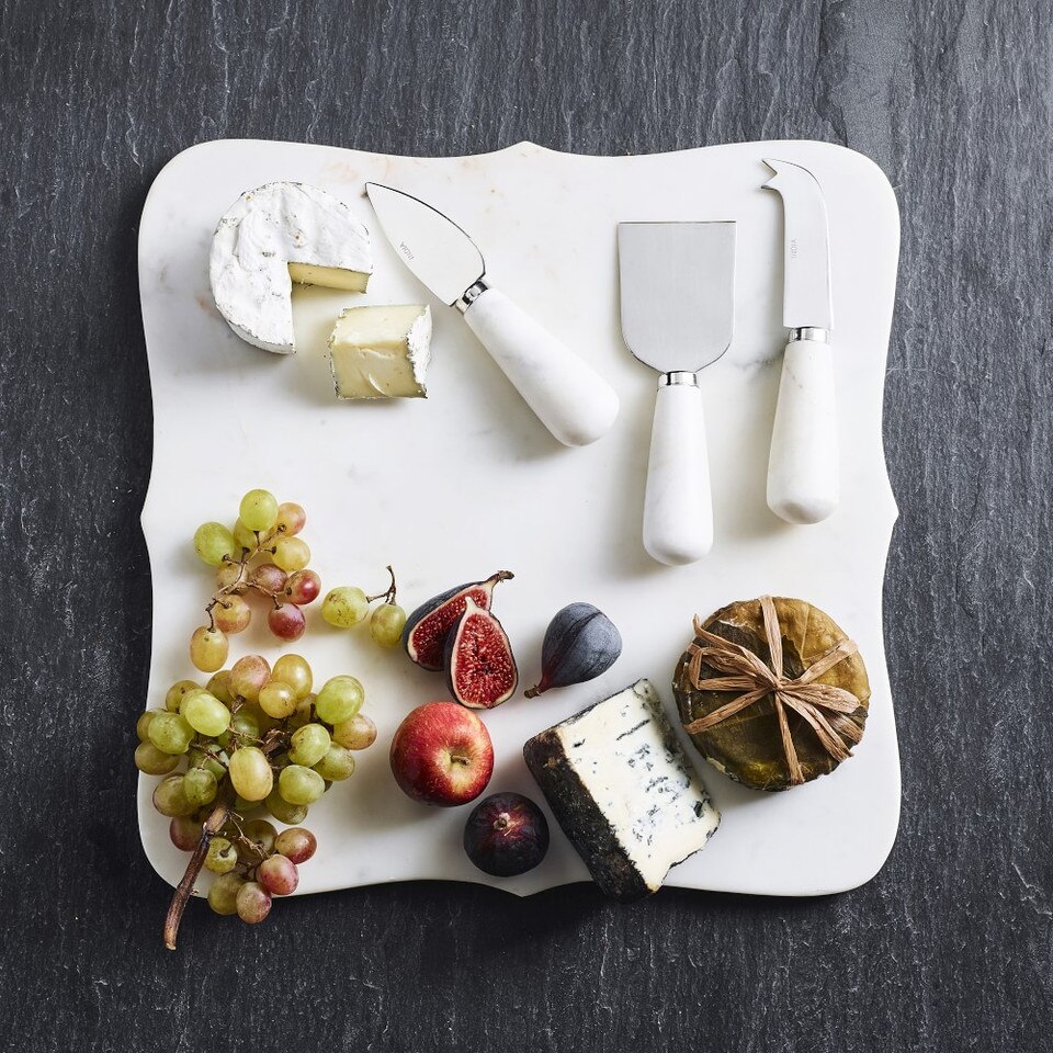 Scalloped White Marble Cheese Board | Williams Sonoma Australia