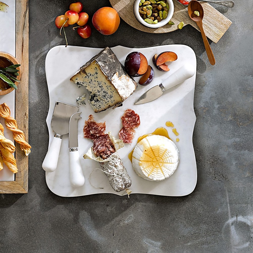 Scalloped White Marble Cheese Board | Williams Sonoma Australia