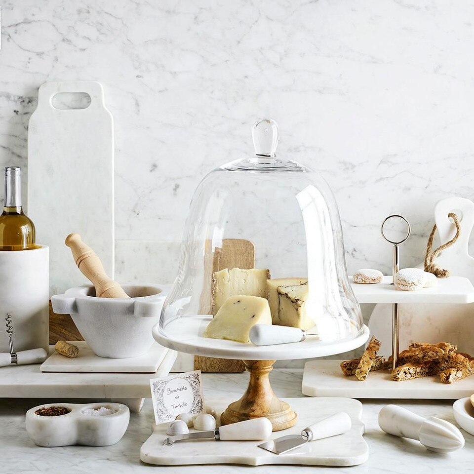 Scalloped White Marble Cheese Board | Williams Sonoma AU