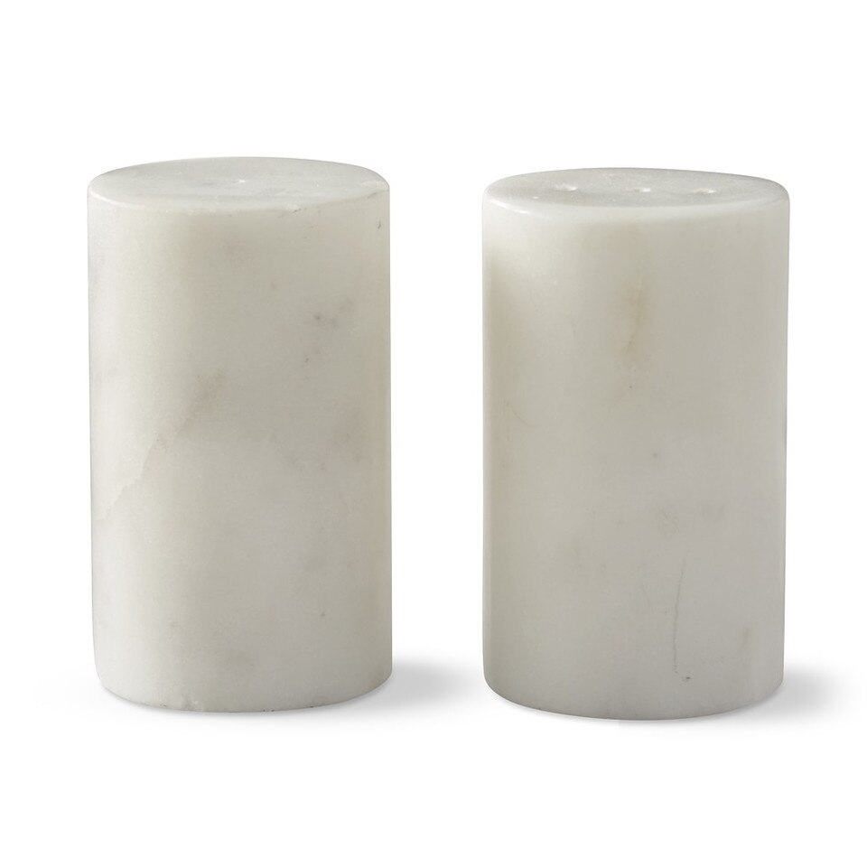 White Marble Salt & Pepper Shakers - Williams Sonoma Australia