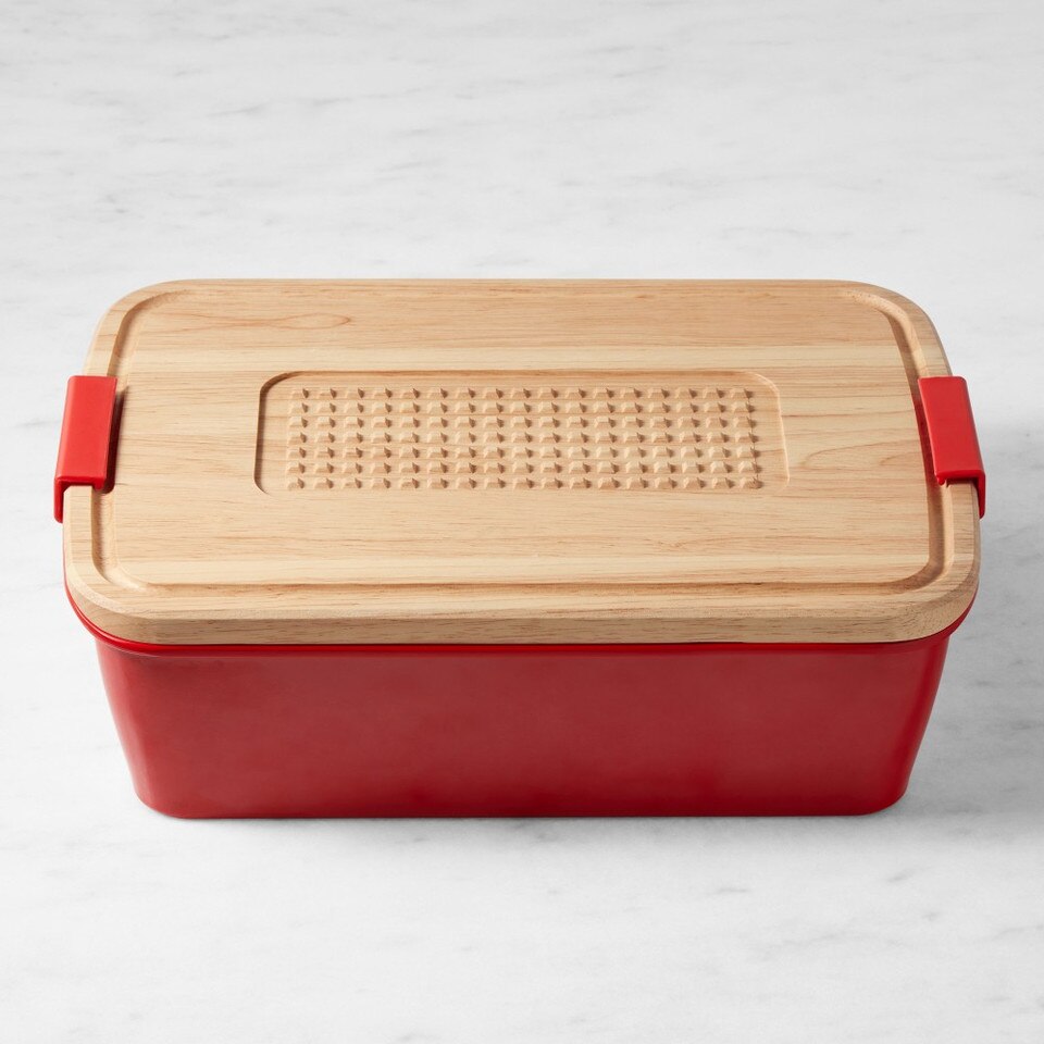 Williams Sonoma Deep Marinade Tray with Rubberwood Lid | Williams ...