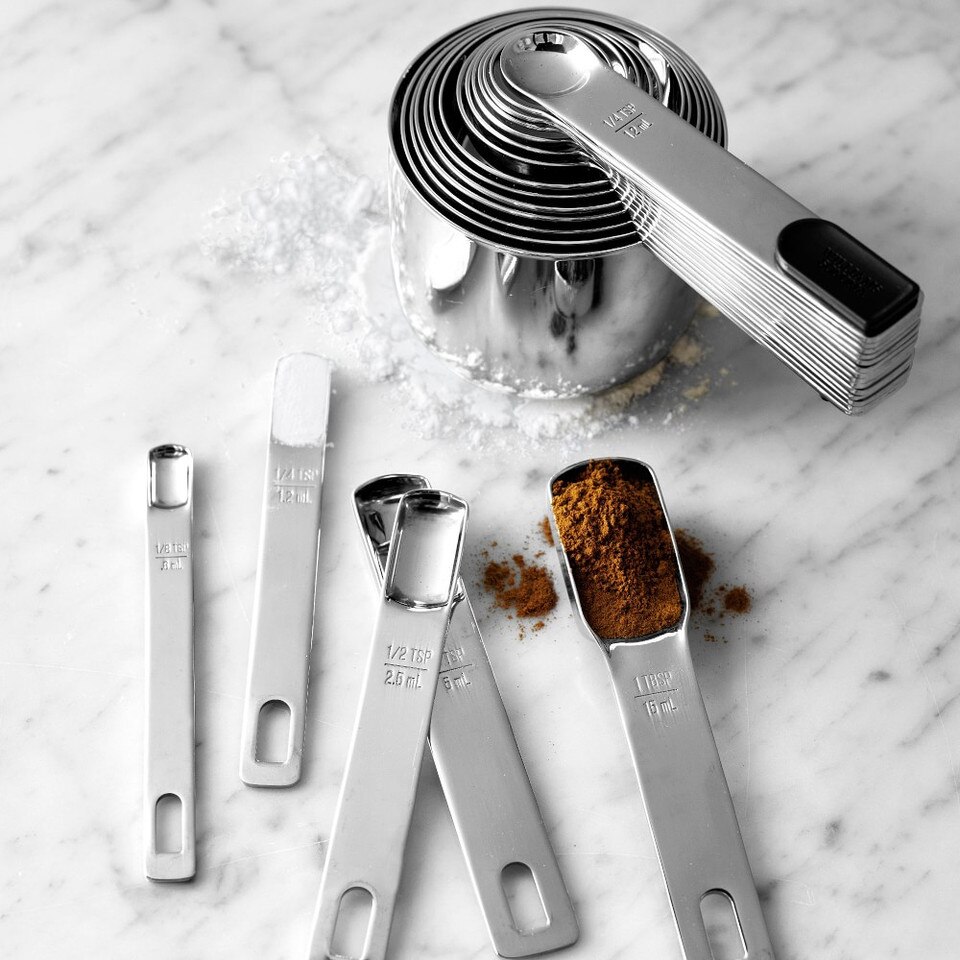 Williams Sonoma Stainless Steel Measuring Cups & Spoons | Williams ...